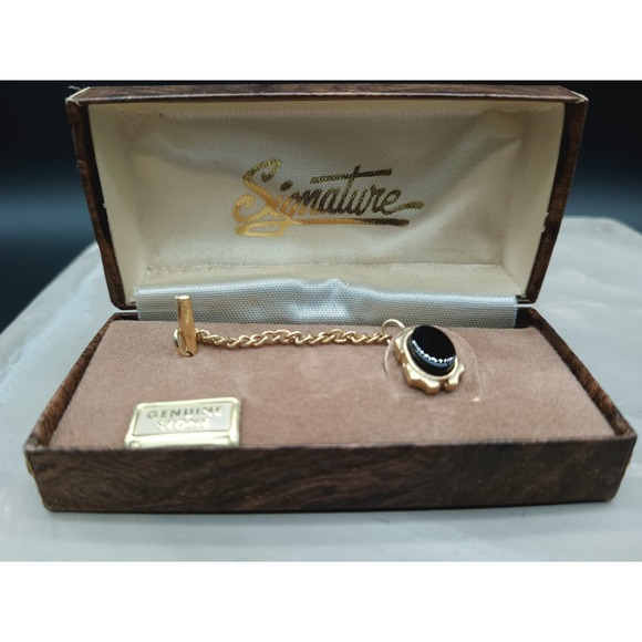 CountryBlueMercantile | Accessories | Vintage Signature Onyx Tie ...